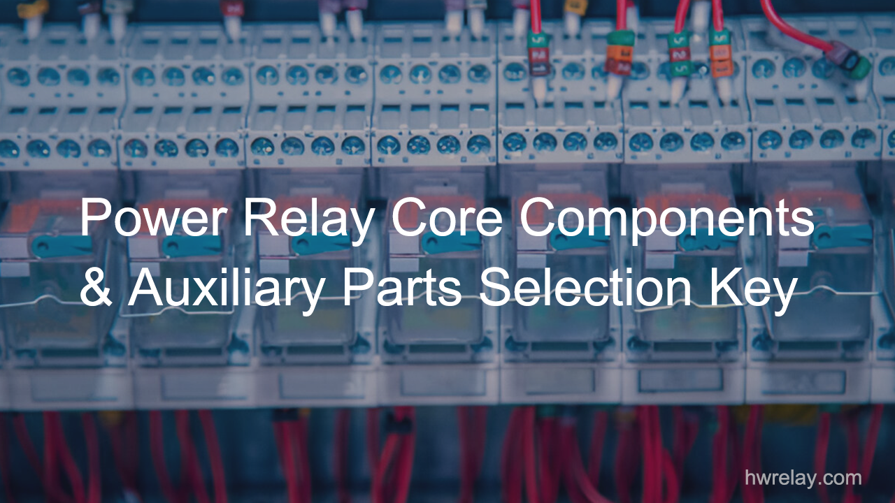 Power Relay Core Components & Auxiliary Parts Selection Key